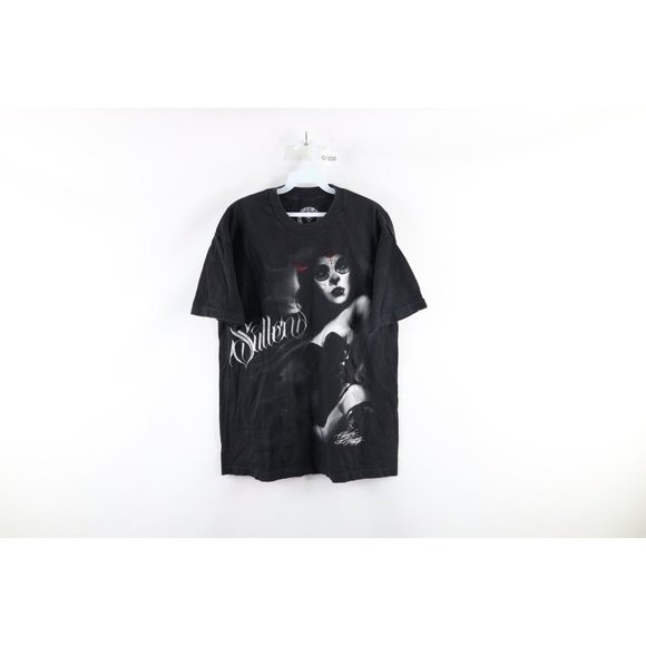 Vintage Shirts Sullen Art Mens L Faded Pinup Girl Sugar Skull Spell